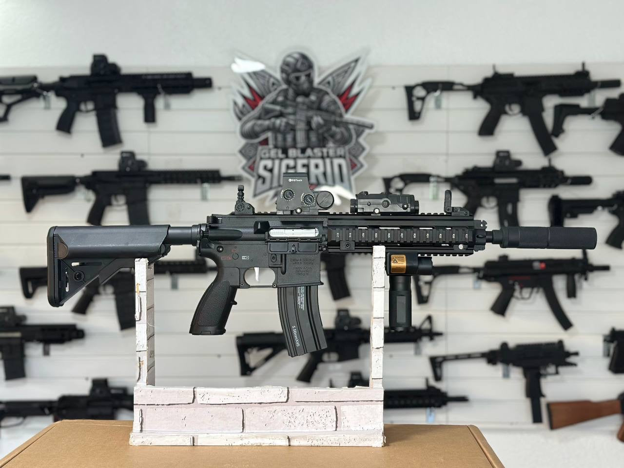 GBS HK416D-S1 Tactical High End Metal Hand guard Metal Gearbox Gel Bla ...